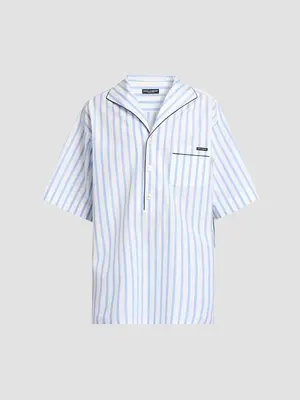 Dolce & Gabbana Striped Cotton-silk Pajama Shirt - Rigato