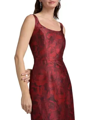SACHIN BABI Lana Floral Print Satin Gown