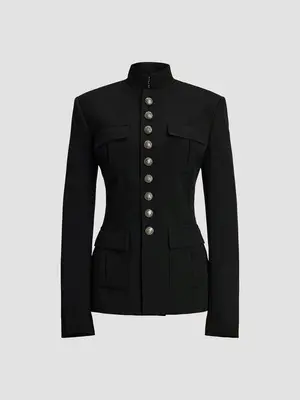 Ralph Lauren Eliza Grain De Poudre Jacket - Black