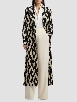 Ralph Lauren Nessa Deco-print Wool Coat