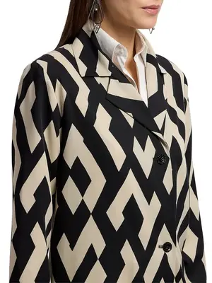 Ralph Lauren Nessa Deco-print Wool Coat