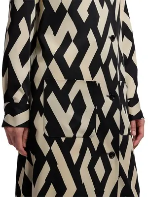 Ralph Lauren Nessa Deco-print Wool Coat