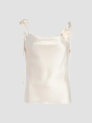 Cinq À Sept Trailing Flower Marta Silk Cami - Ivory