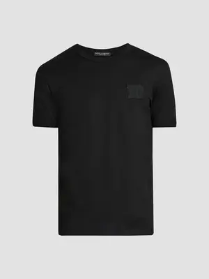 Dolce & Gabbana Dg Patch Cotton Crewneck T-shirt - Nero