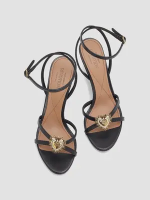Dolce & Gabbana Desire 105mm Heart-detailed Leather Sandals