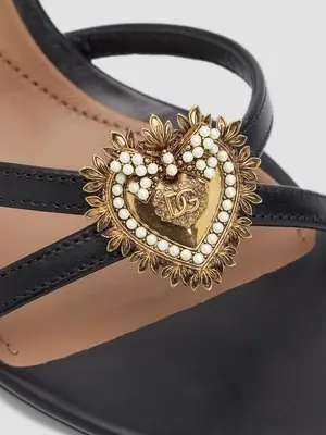 Dolce & Gabbana Desire 105mm Heart-detailed Leather Sandals