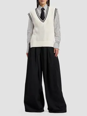 Ralph Lauren Vannesa Poplin Wide-leg Pants