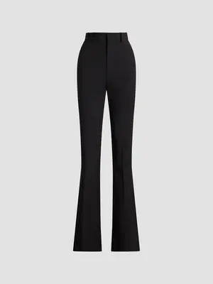 Ralph Lauren Wrigley Wool-blend Boot-cut Pants - Black