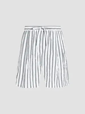 Dolce & Gabbana Cotton-silk Striped Shorts - Rigato