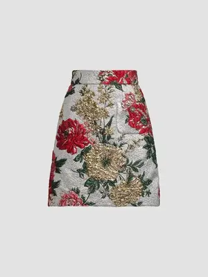 Dolce & Gabbana Floral Brocade Miniskirt