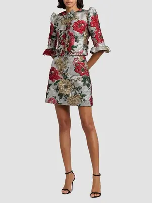 Dolce & Gabbana Floral Brocade Miniskirt