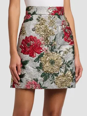 Dolce & Gabbana Floral Brocade Miniskirt
