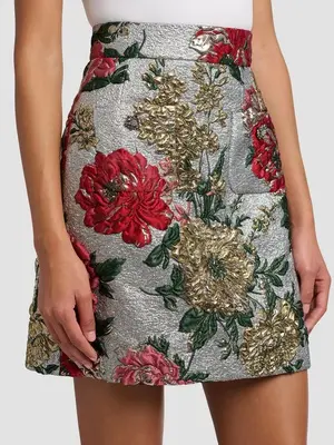 Dolce & Gabbana Floral Brocade Miniskirt