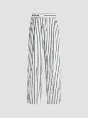 Dolce & Gabbana Striped Cotton-blend Drawstring Pants - Rigato