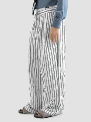 Dolce & Gabbana Striped Cotton-blend Drawstring Pants