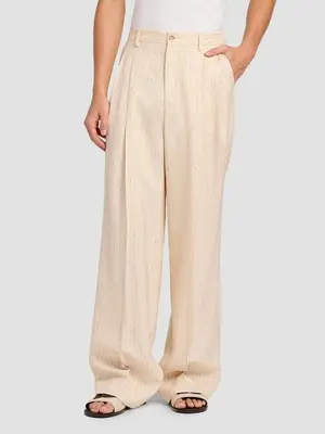Dolce & Gabbana Striped Pleat-front Pants
