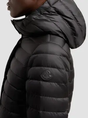 Moncler Raies Puffer Coat With Hood - Black