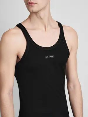 Dolce & Gabbana Etichetta Cotton Tank