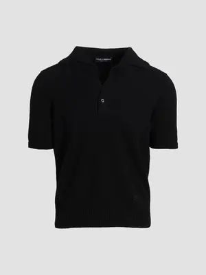 Dolce & Gabbana Knit Short-sleeve Polo Shirt - Nero