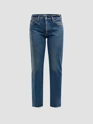 Moussy Vintage Westchase Pieced Mid-rise Straight-leg Jeans