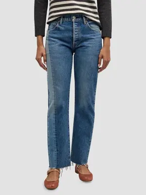 Moussy Vintage Westchase Pieced Mid-rise Straight-leg Jeans