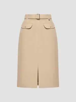 Moncler Skirt In Cotton With Belt