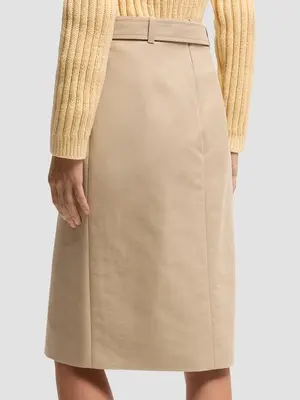 Moncler Skirt In Cotton With Belt