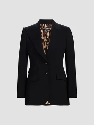 Dolce & Gabbana Stretch-wool Two-button Blazer - Nero