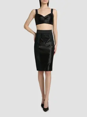 Dolce & Gabbana Lace-panel Pencil Skirt