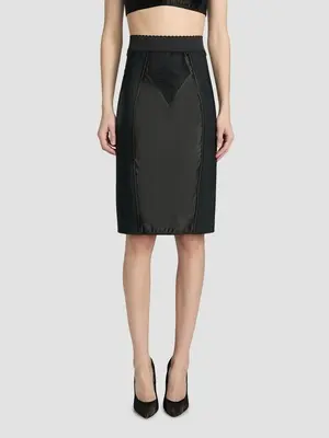 Dolce & Gabbana Lace-panel Pencil Skirt