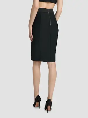 Dolce & Gabbana Lace-panel Pencil Skirt