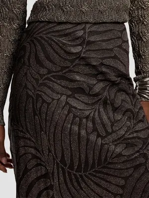Ralph Lauren Masina Foiled Crinkle Chiffon Skirt
