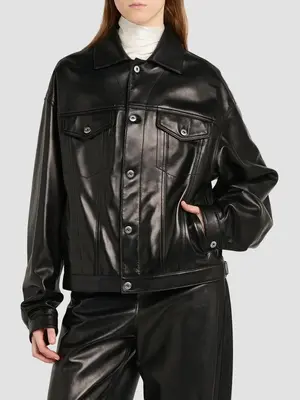Bottega Veneta Semi-shiny Leather Jacket