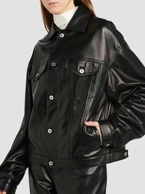 Bottega Veneta Semi-shiny Leather Jacket