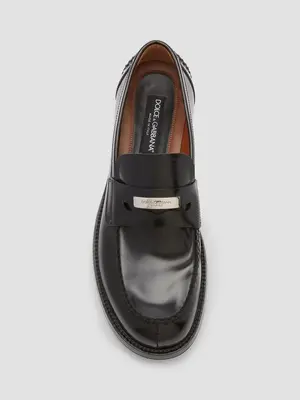 Dolce & Gabbana Corsaro Patent Leather Penny Loafers