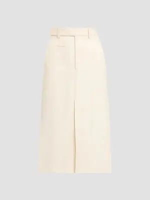 Bottega Veneta Workwear Cotton Twill Midi-skirt - Parchment