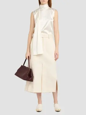 Bottega Veneta Workwear Cotton Twill Midi-skirt