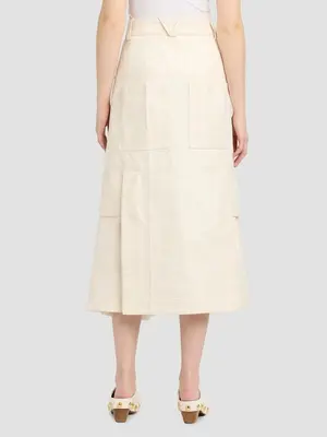 Bottega Veneta Workwear Cotton Twill Midi-skirt