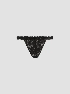 Dolce & Gabbana Ruffled Lace Brief - Black