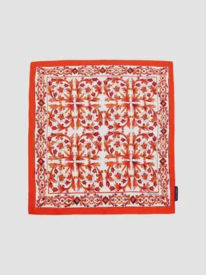 Dolce & Gabbana Printed Silk Twill Sarong - Orange Multi