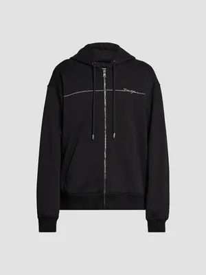 Dolce & Gabbana Logo Cotton Zip-front Hoodie