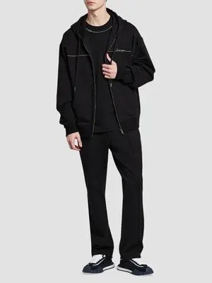 Dolce & Gabbana Logo Cotton Zip-front Hoodie