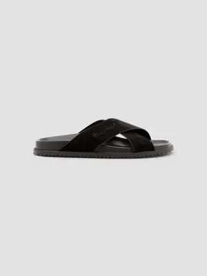 Dolce & Gabbana Suede Crisscross Sandals