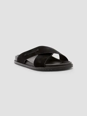 Dolce & Gabbana Suede Crisscross Sandals