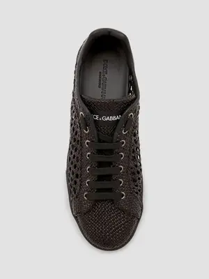 Dolce & Gabbana Woven Leather Low-top Sneakers