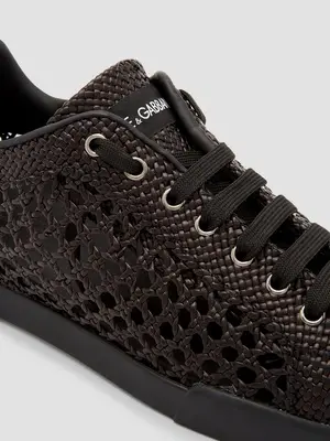 Dolce & Gabbana Woven Leather Low-top Sneakers