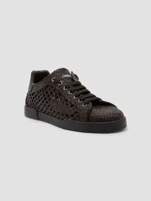 Dolce & Gabbana Woven Leather Low-top Sneakers