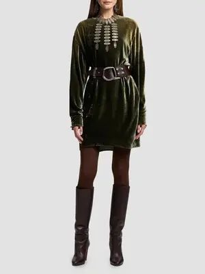 Ralph Lauren Tessy Velvet Cocktail Dress