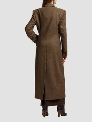 Ralph Lauren Affton Houndstooth Cashmere-wool Overcoat
