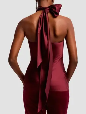 Ralph Lauren Chilton Satin Halter Blouse